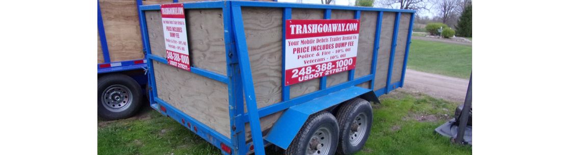 TRASHGOAWAY.COM - Rubber Wheeled Debris Trailers - Alignable