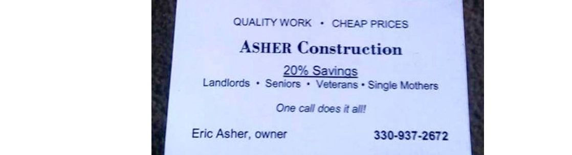 Asher Construction LLC - Canton, OH - Alignable