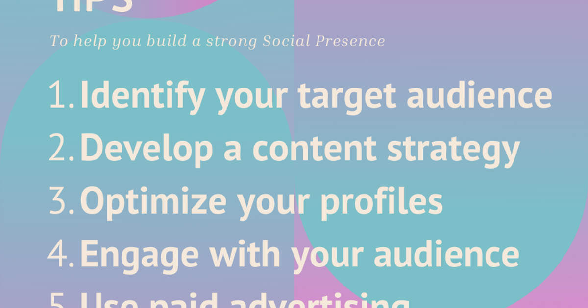 6 Tips to help you build a strong Social Media Presence., Start Up ...