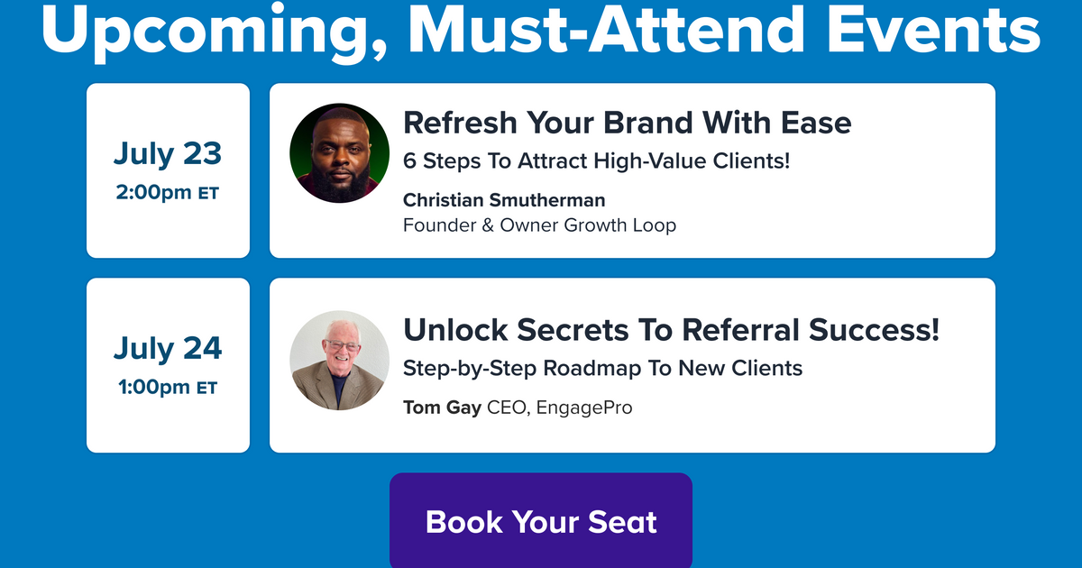 Don't Miss These Helpful Events - Alignable