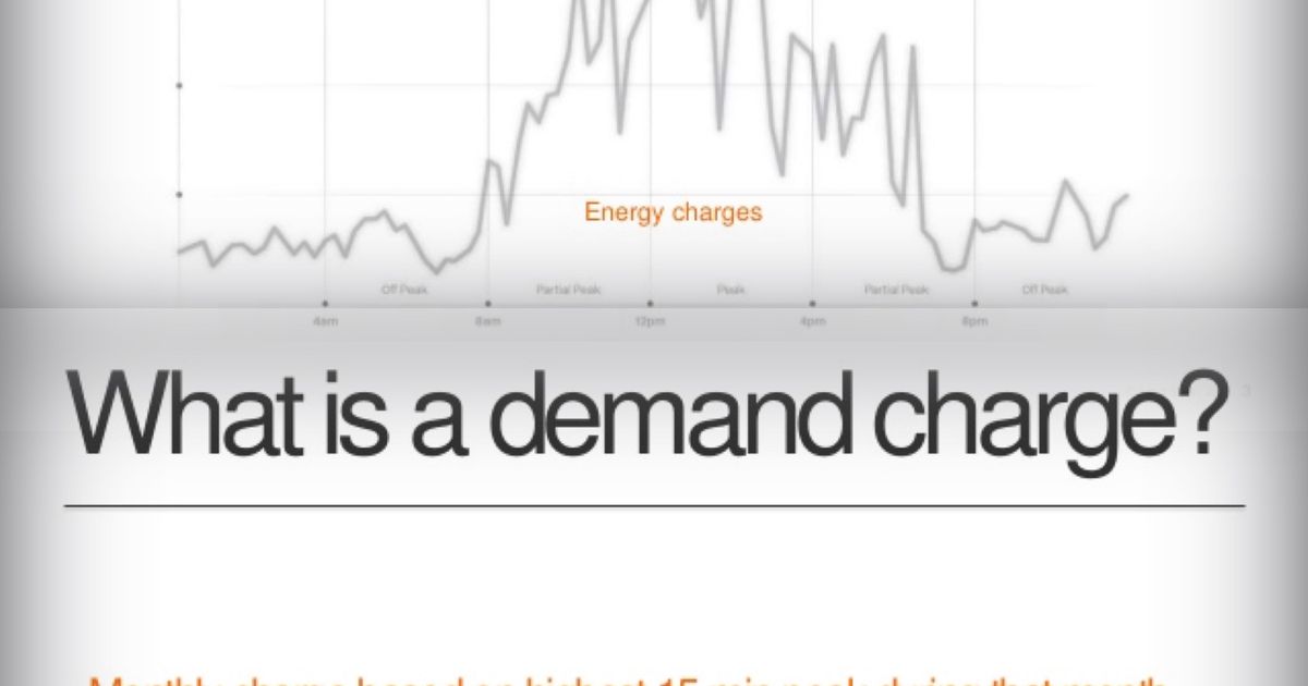 There are 2 parts to your electric bill: Energy and demand charge. How ...
