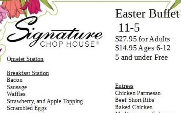 Easter Brunch by Signature Chop House in Flushing, MI - Alignable