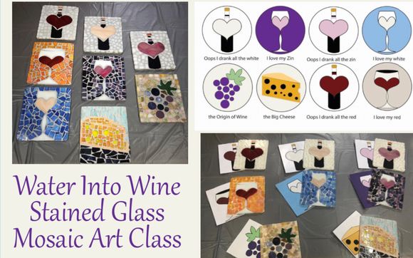 Water Into Wine Stained Glass Mosaic Art Class by Adrienne Diffin in ...
