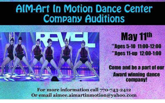 AIM Company Auditions by AIM-Art In Motion Dance Center in Dallas, GA ...