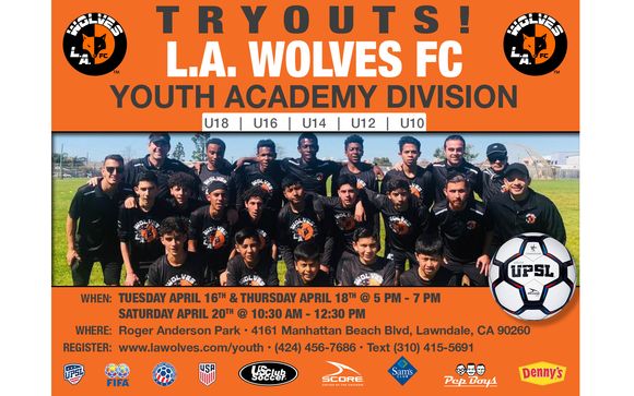 L.A. Wolves FC Youth Academy Division Tryouts by L.A. Wolves FC in ...