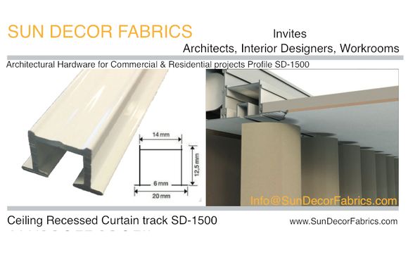 RECESSED CEILING DRAPERY TRACK by Sun Decor Fabrics in New York, NY ...