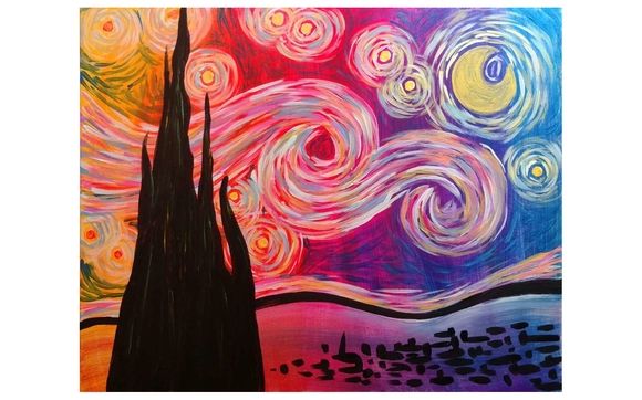 Psychedelic Starry Night by Pinot's Palette Alameda in Alameda, CA ...