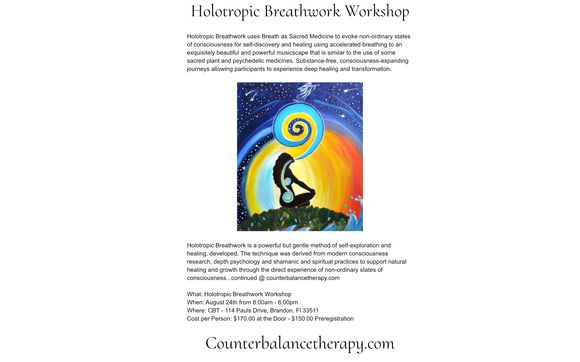 Holotropic Breathwork Workshop by Counterbalance Therapy in Brandon, FL ...