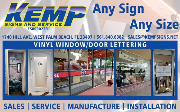 Kemp Signs and Service by Kemp Signs and Services Inc. in Mangonia Park ...