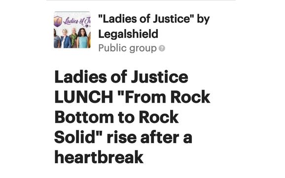 Ladies of Justice by Legalshield LUNCH by Affordable legal services ...
