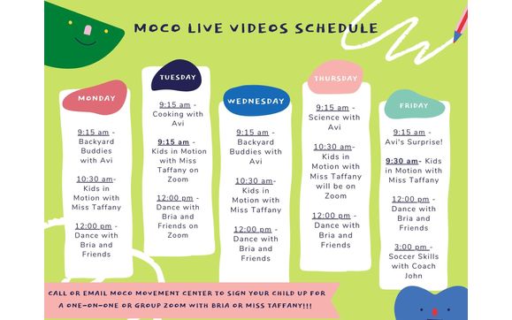 MOCO’s Kids in Motion and MOCO Moves Live Videos by Moco Movement ...