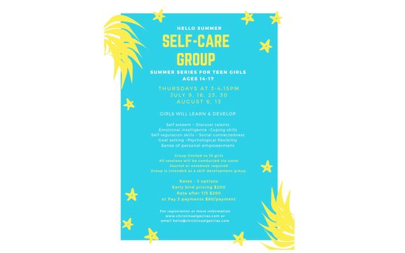 6 Week Self Care Group for Teen Girls by Christina Algeciras - Benestar ...
