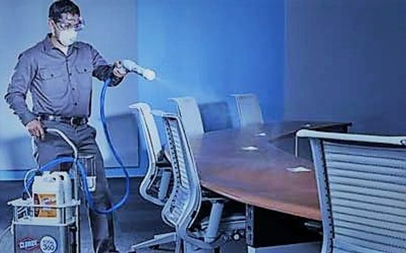 Electrostatic Disinfectant Spraying by Rolyn Security Group Inc. in Red ...