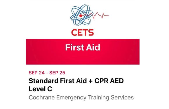 Standard First Aid CPR Level C by Cochrane Emergency Training Services ...