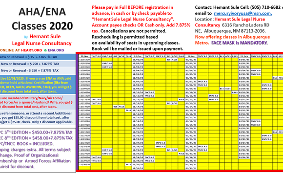 Discount off the AHA and ENA Courses by Hemant Sule Legal Nurse ...