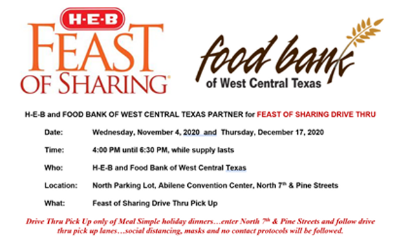 HEB and FBWCT Feast of Sharing by Food Bank of Abilene Inc in Abilene ...