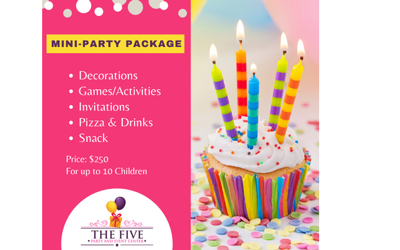 Mini Party Package Special by The Five Party & Event Center in Columbus ...