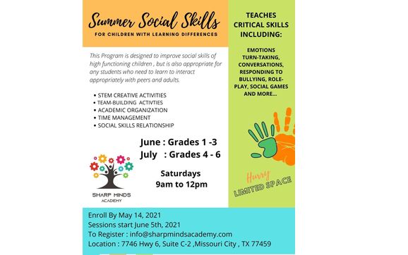 Summer Social Skills Program by Sharp Minds Academy in Missouri City ...