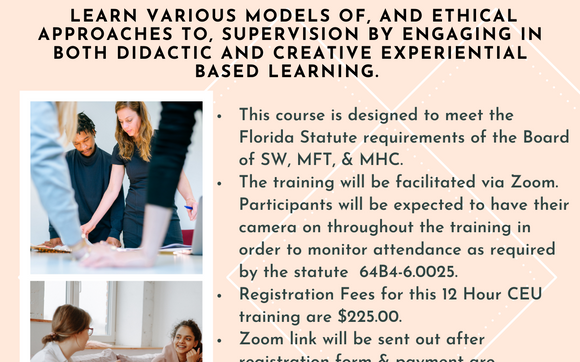 FL QUALIFIED SUPERVISOR TRAINING by Florida Art Therapy Services, LLC ...