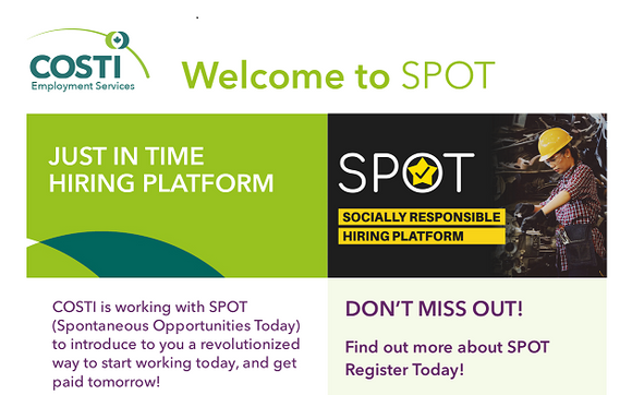 Welcome to SPOT - Just In Time Hiring Platform by COSTI Employment ...