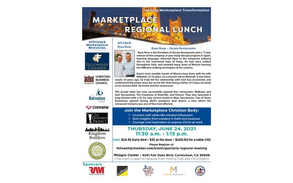 Fellowship Chamber Regional Lunch with Ryan Rose by The Fellowship ...