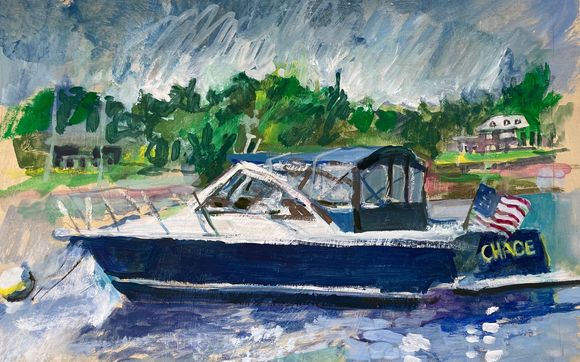 Early Summer Sale Boat Portraits by A Loud Rattle art by Maura Doern ...