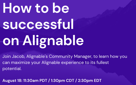 How to be Successful on Alignable