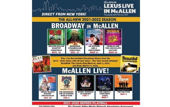 Playbills for the McAllen Performing ARts Theatre by The Monitor/RGV ...