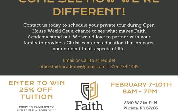 Open House by Faith Academy in Wichita, KS - Alignable