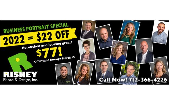 $22 off Business Portraits! by Risney Photo & Design in Council Bluffs ...