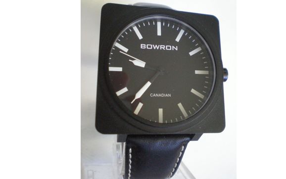 Black Anodized watch Black leather band. by Watchartz in Toronto, ON ...