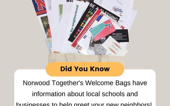 Welcome bags for new Norwood neighbors! by Norwood Together in Norwood ...