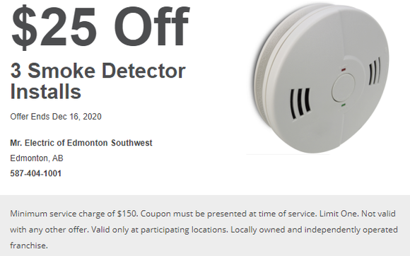 SMOKE/CO DETECTORS by Mr Electric Edmonton Southwest in Edmonton, AB - Alignable