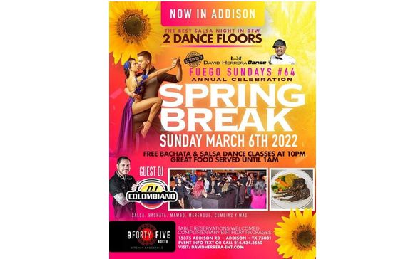 Fuego Sundays Dance Social By David Herrera Dance Ent In Farmers Branch Area Alignable