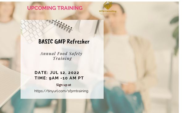 Basic GMP Refresher for Food Business by SFPM Consulting (Food Safety ...
