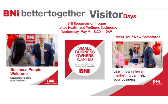 BNI Visitor Day for Health & Wellness Industry by Painted Lady ...