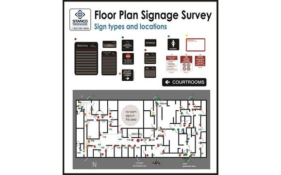 Signage Survey from Floor Plan NO COST by Stanco Signage Systems in ...