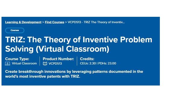 TRIZ Problem Solving ASME Web Course with PDH's by TRIZ and Engineering ...
