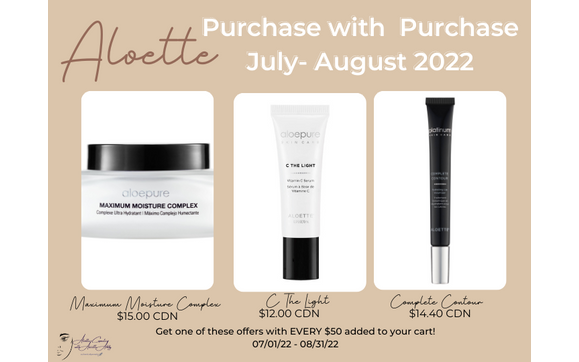 July 2022 Purchase with Purchase by Aloette Cosmetics in Winnipeg, MB ...