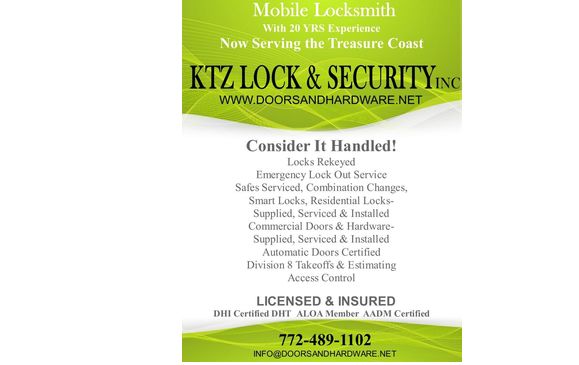 Locksmith by KTZ LOCK & SECURITY INC in Port Saint Lucie, FL - Alignable