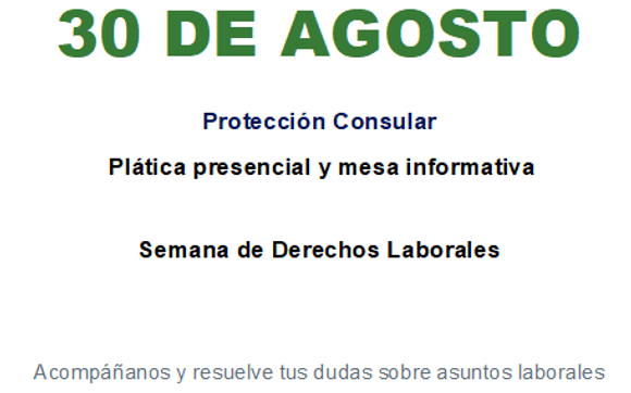 Protección Consular Plática presencial y mesa informativa by The Women ...