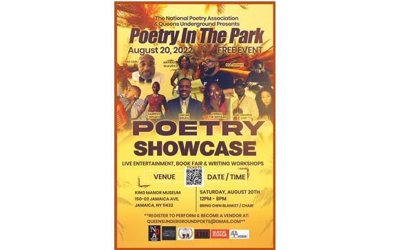 FREE Poetry In The Park & Book Fair by Queens Underground Red Carpet ...
