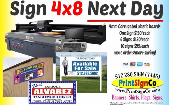 4x8 UV Printed Campaign/Promotion Sign $99 by PrintSignCo in Manchaca ...