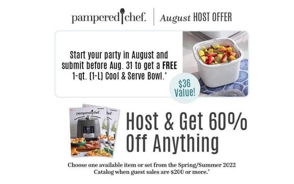 August Host Special by Pampered Chef in Sarnia, ON - Alignable