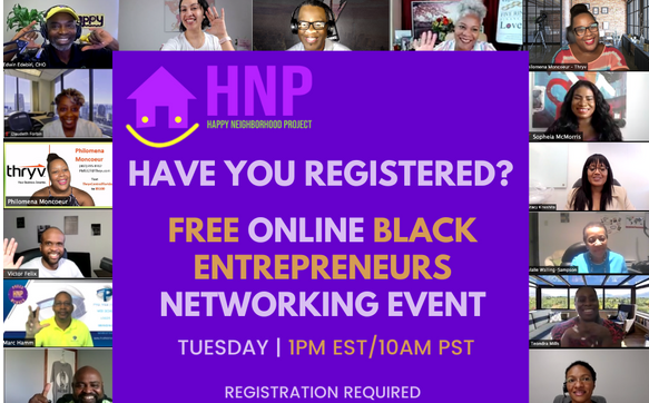 Black Entrepreneurs Free Online Networking Event by Philomena Thryv ...