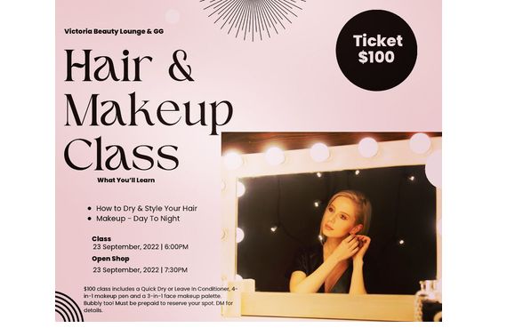 Victoria Beauty Lounge Hair & Makeup Class by GG beauty & fashion in ...