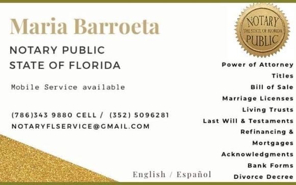 Notary Public by Notary Public in Ocala, FL - Alignable