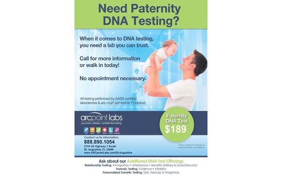 DNA Paternity Testing - $30 Off now only $189 by ARCPoint Labs St ...
