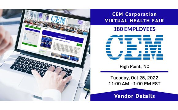 VIRTUAL BOOTHS ONLY $25 - CEM Corporation Virtual Employee Health Fair ...