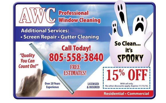 Scary Savings on Window Cleaning by AWC Professional Window Cleaning in ...